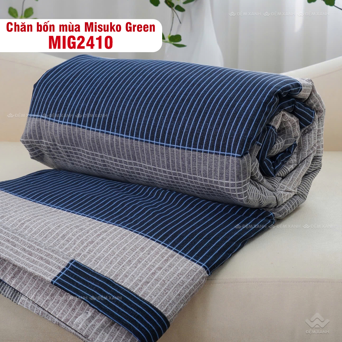 Chăn bốn mùa Nhật Bản Misuko Tencel Green MIG2410