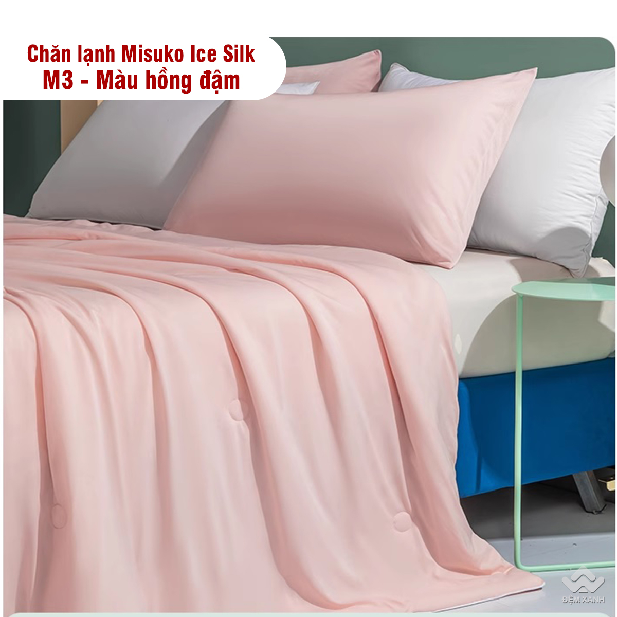 Chăn lạnh Misuko Ice Silk M3 màu hồng đậm